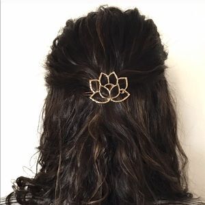 Accessories | Sacred Lotus Hair Pin In Gold | Poshmark